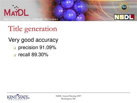 Ppt Developing Reliable Automatic Metadata Generation Feedback From Matdl Pathway Powerpoint