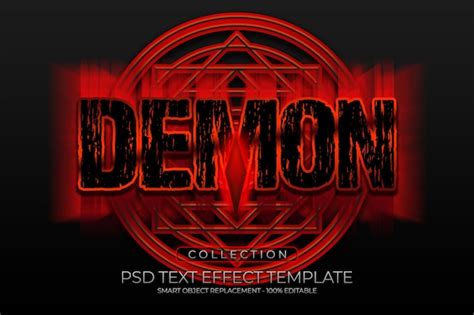 Demon Fire Custom Text Effect Premium Psd