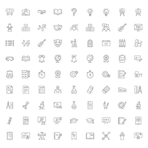 Essentials Educational Icon Pack Digital And Classroom Learning 53976196 Vector Art At Vecteezy