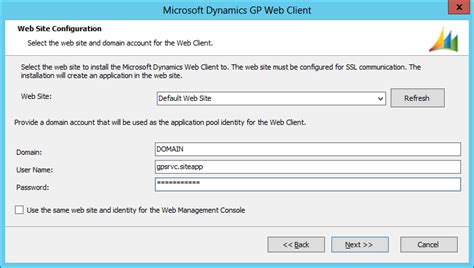 How To Install Microsoft Dynamics Gp 2013 Web Client Installing The Web Client Azurecurve