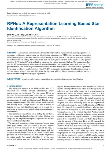 Pdf Rpnet A Representation Learning Based Star Identification Algorithm