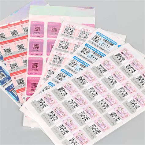 Customized High Quality Black Anti Counterfeiting Qr Code Sticker Sticker And Cosmetic Packaging