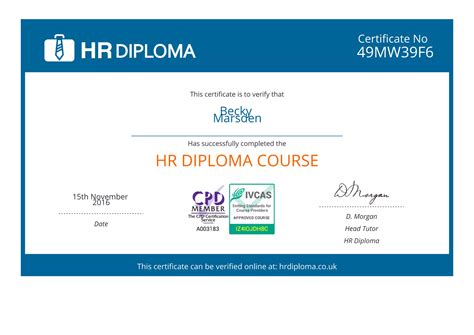 Hr Diploma Certificate Pdf