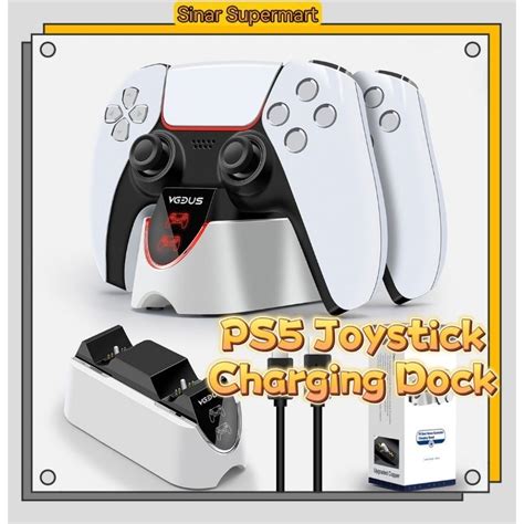 Ps5 Joystick Charging Dock Led Indicator 2 Joystick Dock Shopee Malaysia