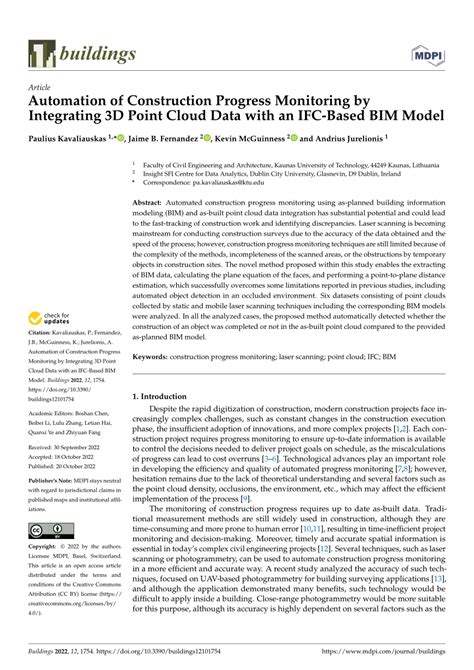 pdf automation of construction progress monitoring by integrating 3d