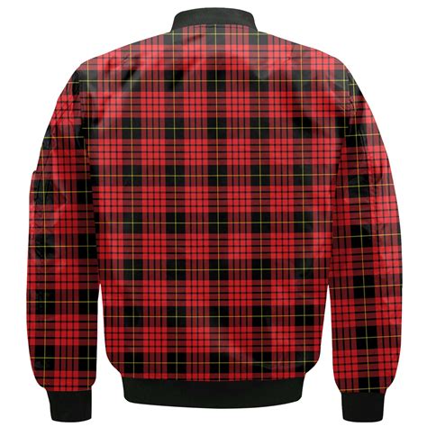 Clan Macqueen Tartan Women Bomber Jacket Crest And Plaid Basic Style Tartan Clans