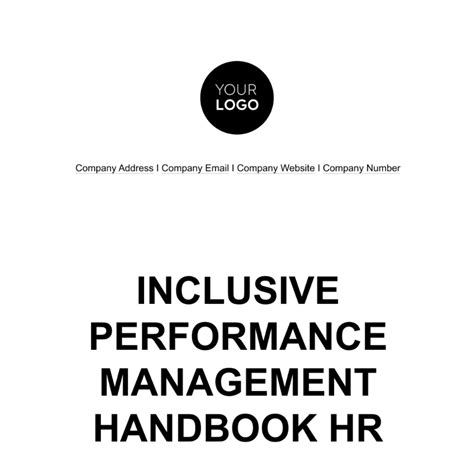 Inclusive Performance Management Handbook Hr Template Edit Online