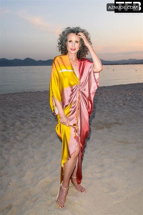 Andie Macdowell Sexy Seen Braless Showing Off Her Pokies At The Loreal Paris Lights On Women