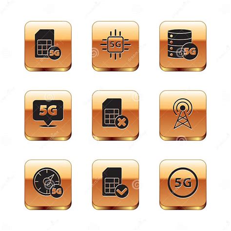 Set 5g Sim Card Digital Speed Meter Card Rejected Location Network Server And Processor