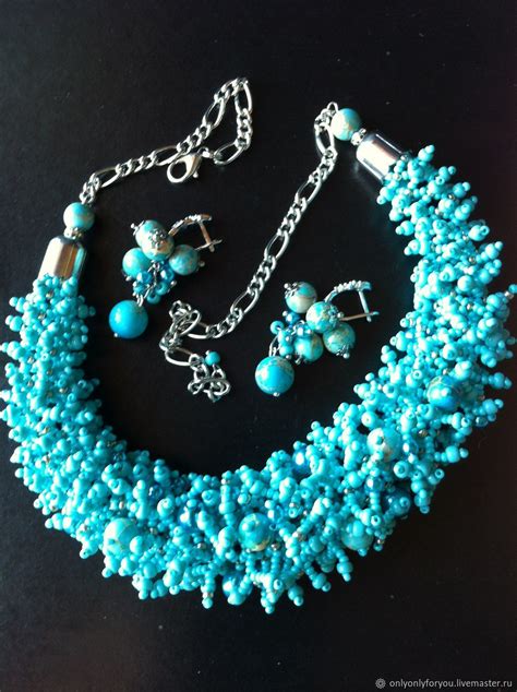 Колье бусы ручной работы Ярмарка Мастеров ручная работа Купить Колье и серьги ручной работы