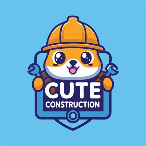 Cute Construction Logo Design 54078144 Vector Art At Vecteezy