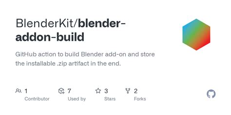 Github Blenderkit Blender Addon Build Github Action To Build Blender