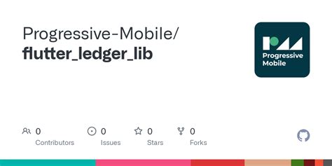 Github Progressive Mobileflutterledgerlib