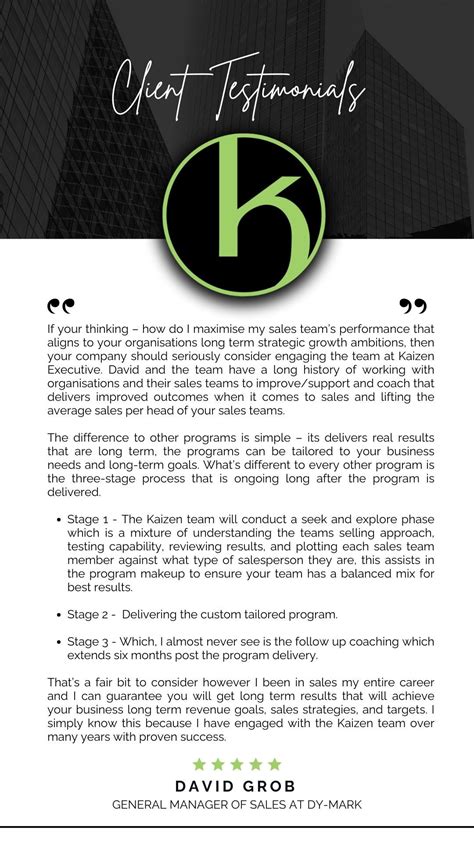 Kaizen Executive Posted On Linkedin