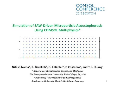 Pdf Simulation Of Saw Driven Microparticle Acoustophoresis Nitesh