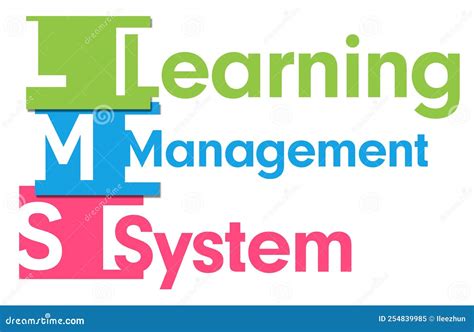 Lms Learning Management System Abstract Colorful Blocks Royalty Free