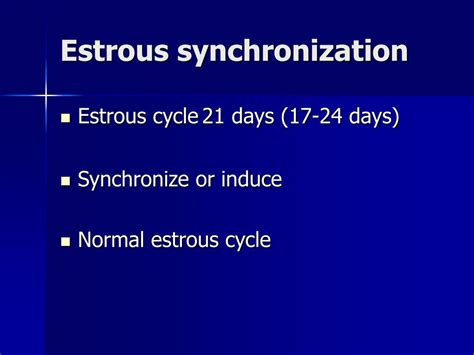 Ppt Estrous Synchronization And Ovulation Induction Powerpoint