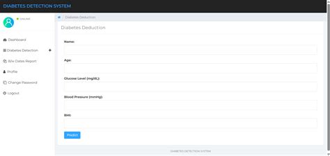 Diabetes Detection Management System Project Using Php And Mysql Phpgurukul