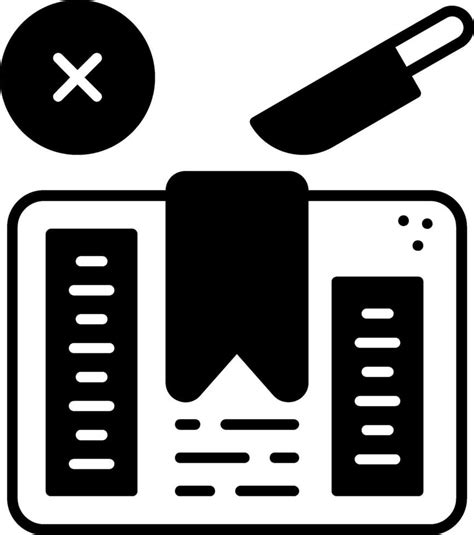 Do Not Open With Knife Glyph Icon 49294489 Vector Art At Vecteezy