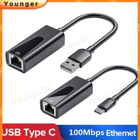 Drive Free USB Type C To RJ Network Card Mbps Lan Ethernet Adapter USB Type C Internet