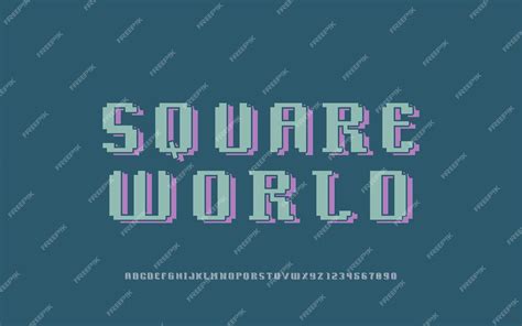 Premium Vector Old Style Bitmap Or Retro Digital Display Font Premium Vector