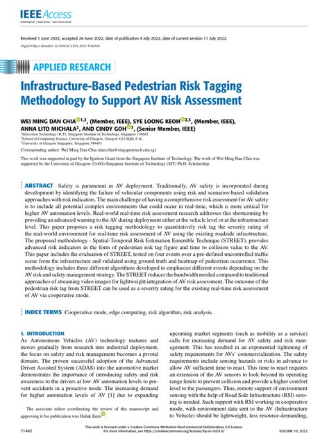 PDF Infrastructure Based Pedestrian Risk Tagging Methodology To