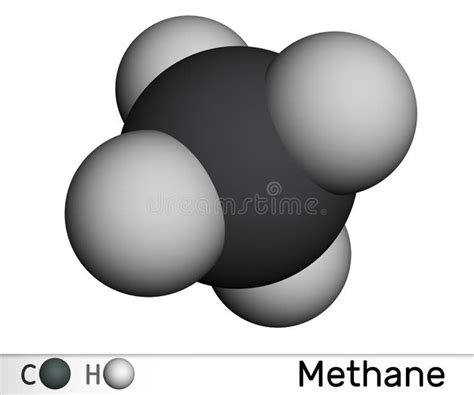 Methane Ch4 Molecule Molecular Model Of Main Component Of Natural Gas
