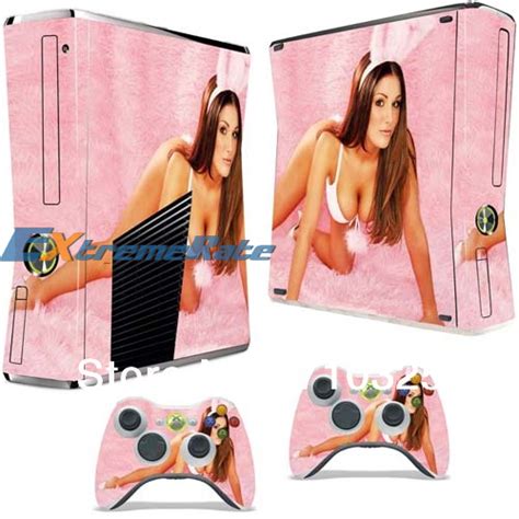 Fashion Sexy Girl Vinyl Skin Decals Sticker For Xbox 360 Slim Console