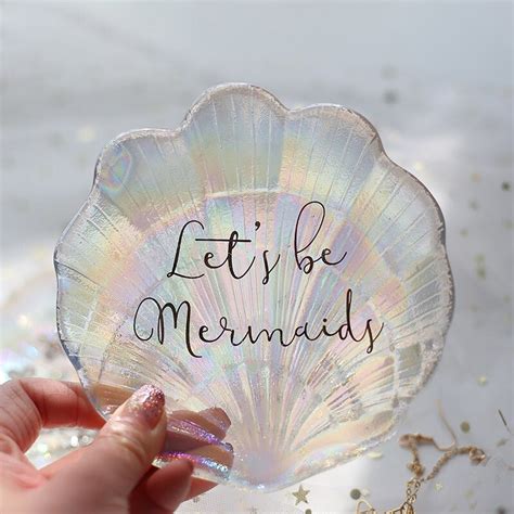 Glass Shell Tray Colorful Dish Jewelry Storage Pla Grandado