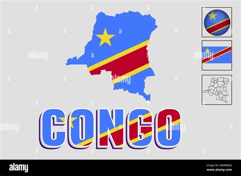 Map Flag Republic Congo Stock Vector Images Alamy