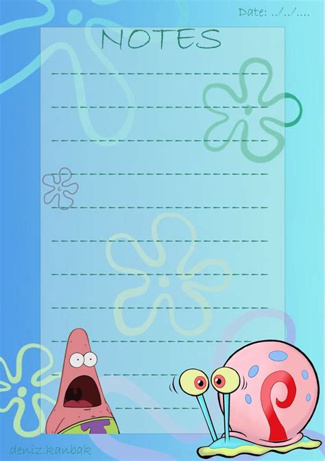 Sponge Bob Notebook ♡ 2025 Ajandalar Scrapbooking Fikirleri Planlayıcı
