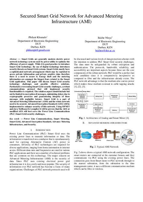 Pdf Secured Smart Grid Network For Advanced Metering Infrastructure