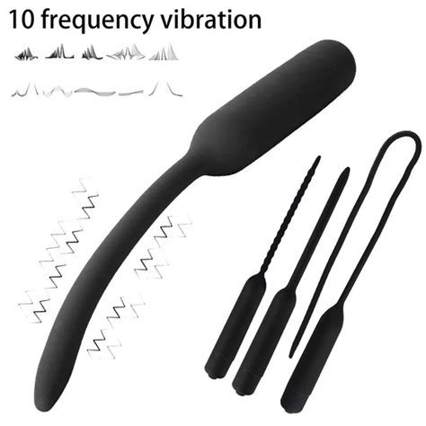 10 Frequency Urethral Vibrator Catheter Penis Plug Sex Toy For Men Vibrating Urethral Plug Penis