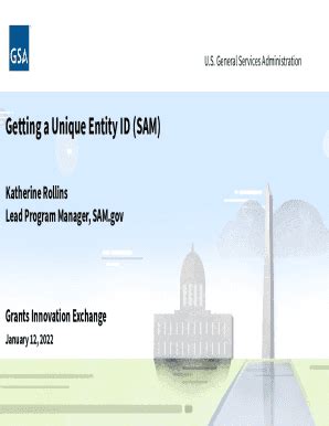 Fillable Online Getting A Unique Entity ID SAM Content Govdelivery Com Fax Email Print
