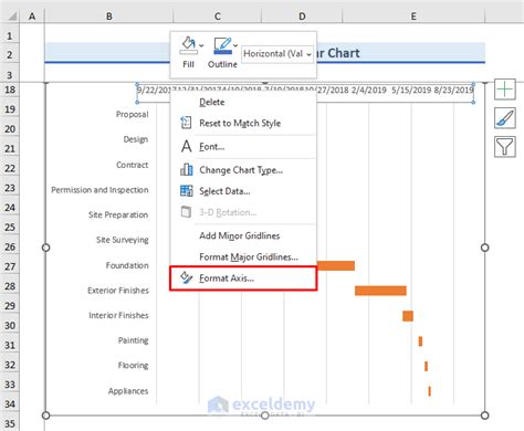 How To Create Construction Bar Chart In Excel With Easy Steps
