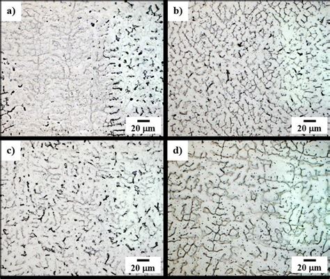 Microstructures At The Center Of The Weld Metal A 0 B 9 C 12 And