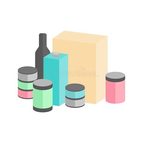 Grocery Items Vector Stock Vector Illustration Of Canned 180865282