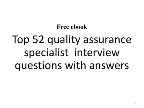 Quality Assurance Engineer Interview Questions Template