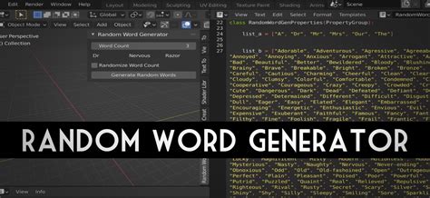Python Scripting How To Create A Random Word Generator Blendernation