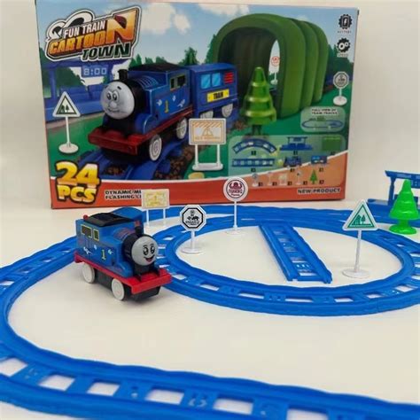 [พร้อมส่ง]รางรถไฟของเล่น โทมัสพร้อมราง รถไฟการ์ตูน รถไฟโธมัสใส่ถ่านพร้อมราง 1set มีอะไหล่24ชิ้น