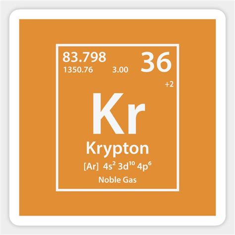 Krypton Element By Cerebrands Noble Gas Atomic Number Van Life Diy