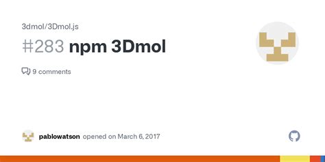 npm 3dmol · issue 283 · 3dmol 3dmol js · github