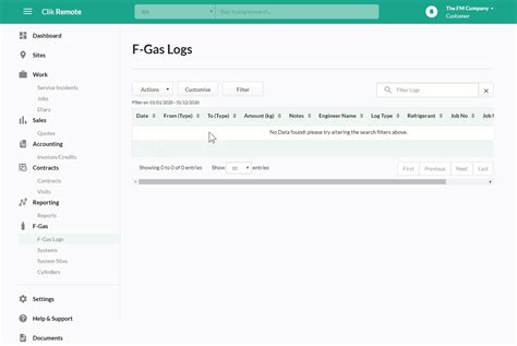 Viewing Site Logs CR Clik