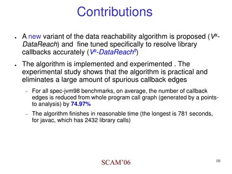Ppt Constructing Accurate Application Call Graphs For Java To Model Library Callbacks