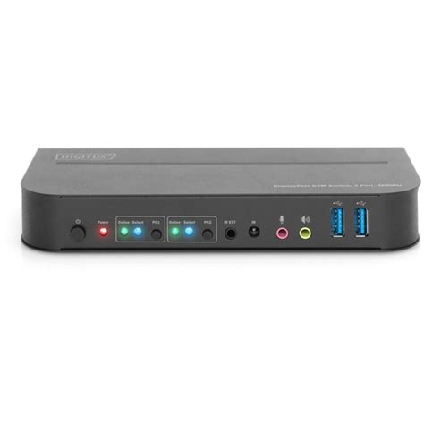 Digitus KVM Switch 2 Port 4K60Hz Schwarz