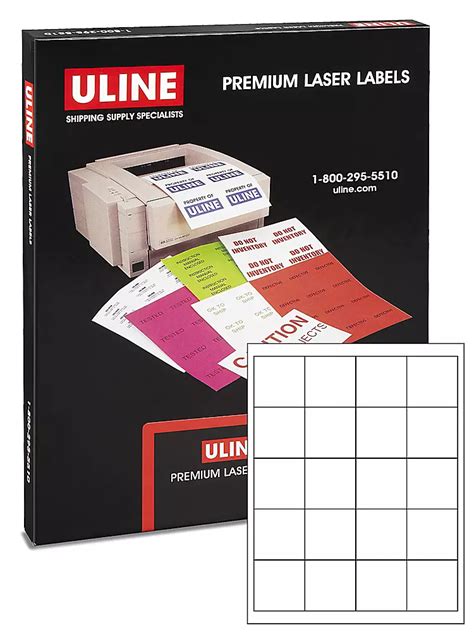 Uline Laser Labels White 2 X 2 S 10434 Uline