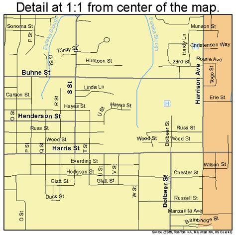 Eureka California Street Map 0623042