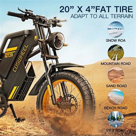 Adult Electric Bike Gt20 2000w Ebike Electric Motorcycle Bike 48v 20