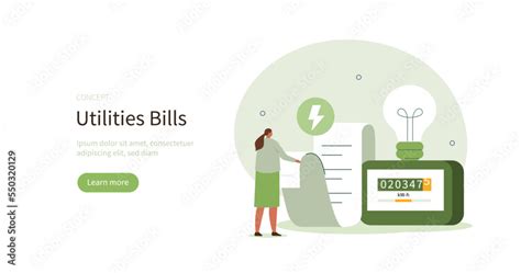 Character Calculating Utility Bill And Worrying About Costs Increase Energy Efficiency And