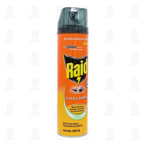 Insecticida Raid Casa Y Jardín En Aerosol Esencia De Naranja Uso